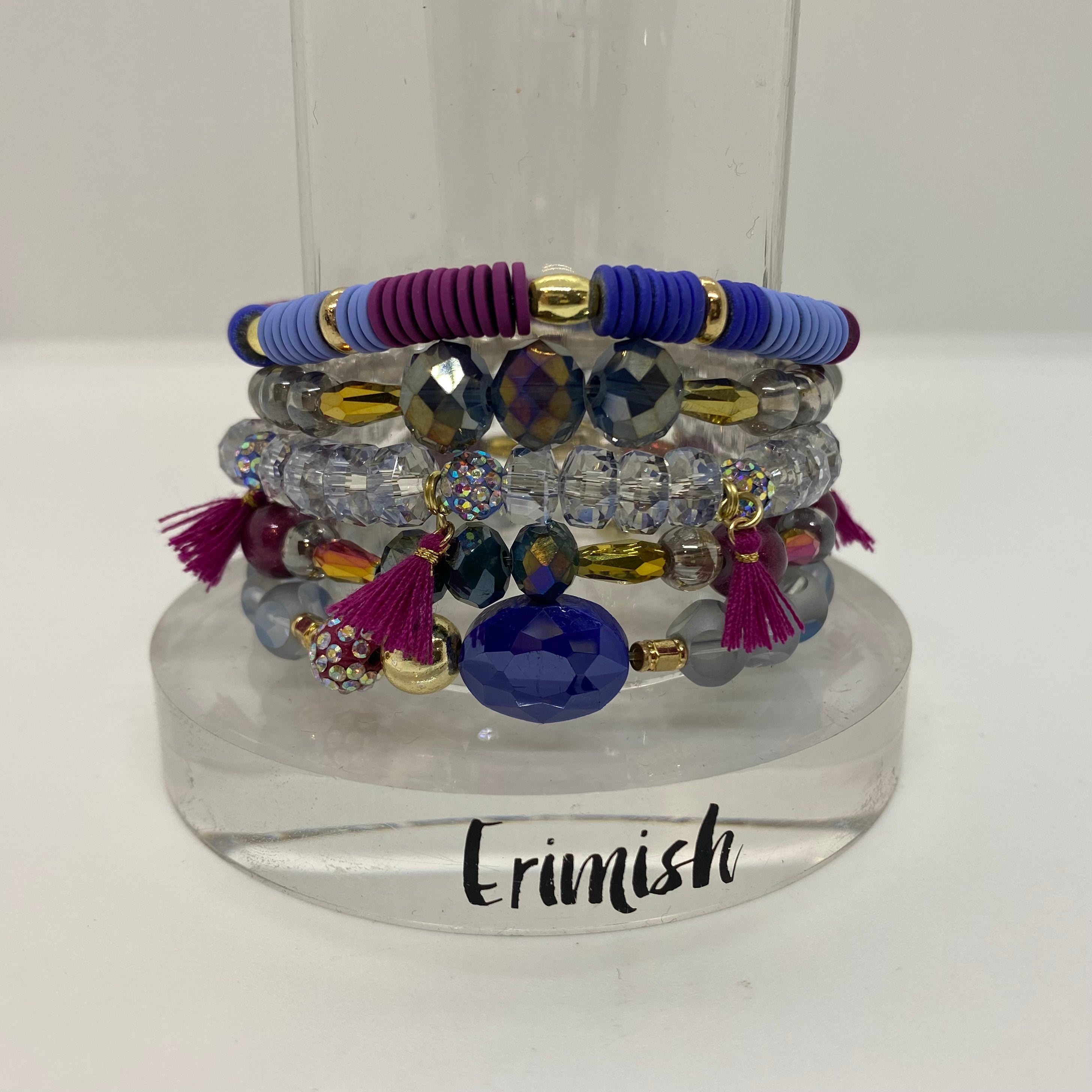 ERIMISH - LAPIS STACK BRACELET SET – Johnnie Dove Boutique