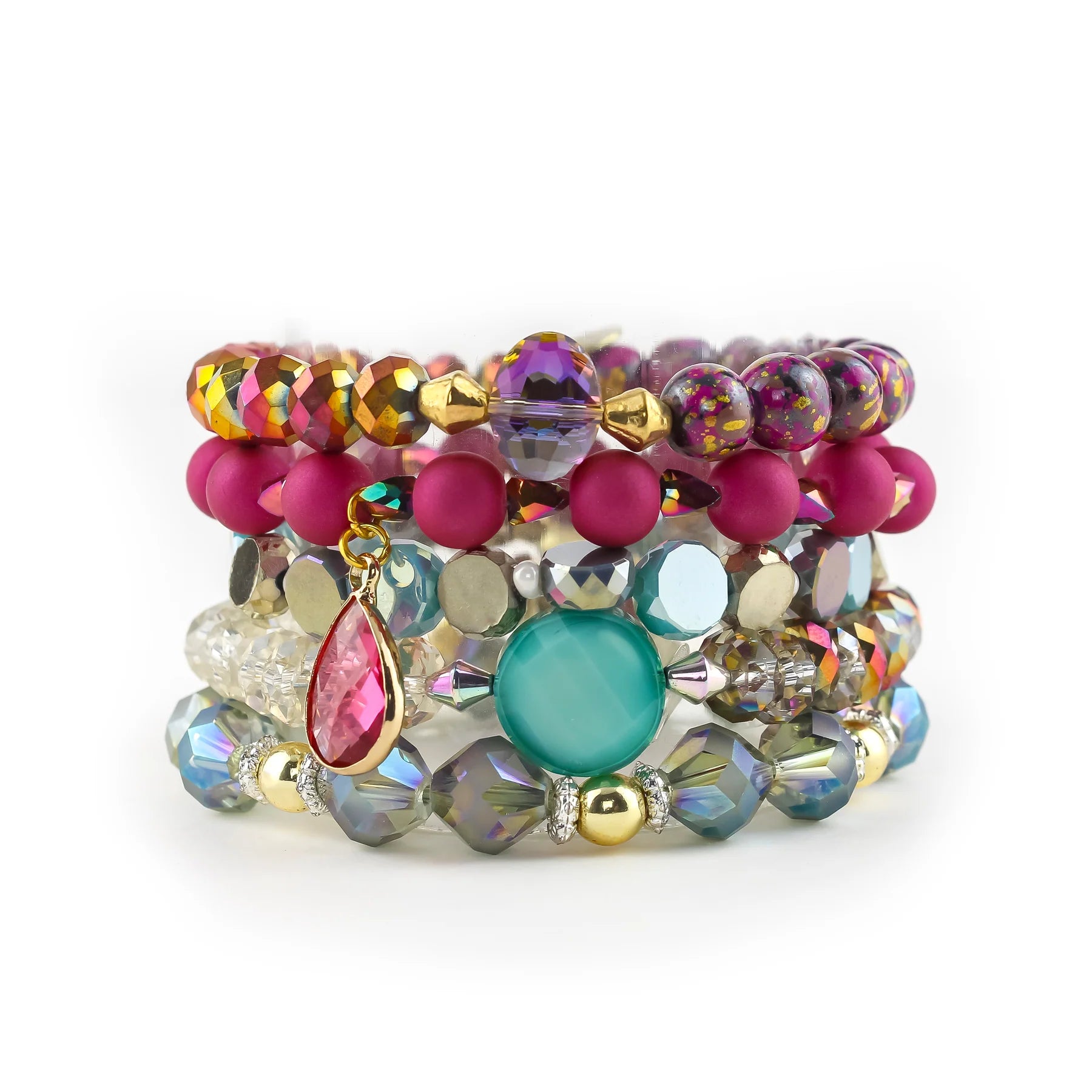 ERIMISH - CRANBERRY STACK BRACELET SET – Johnnie Dove Boutique