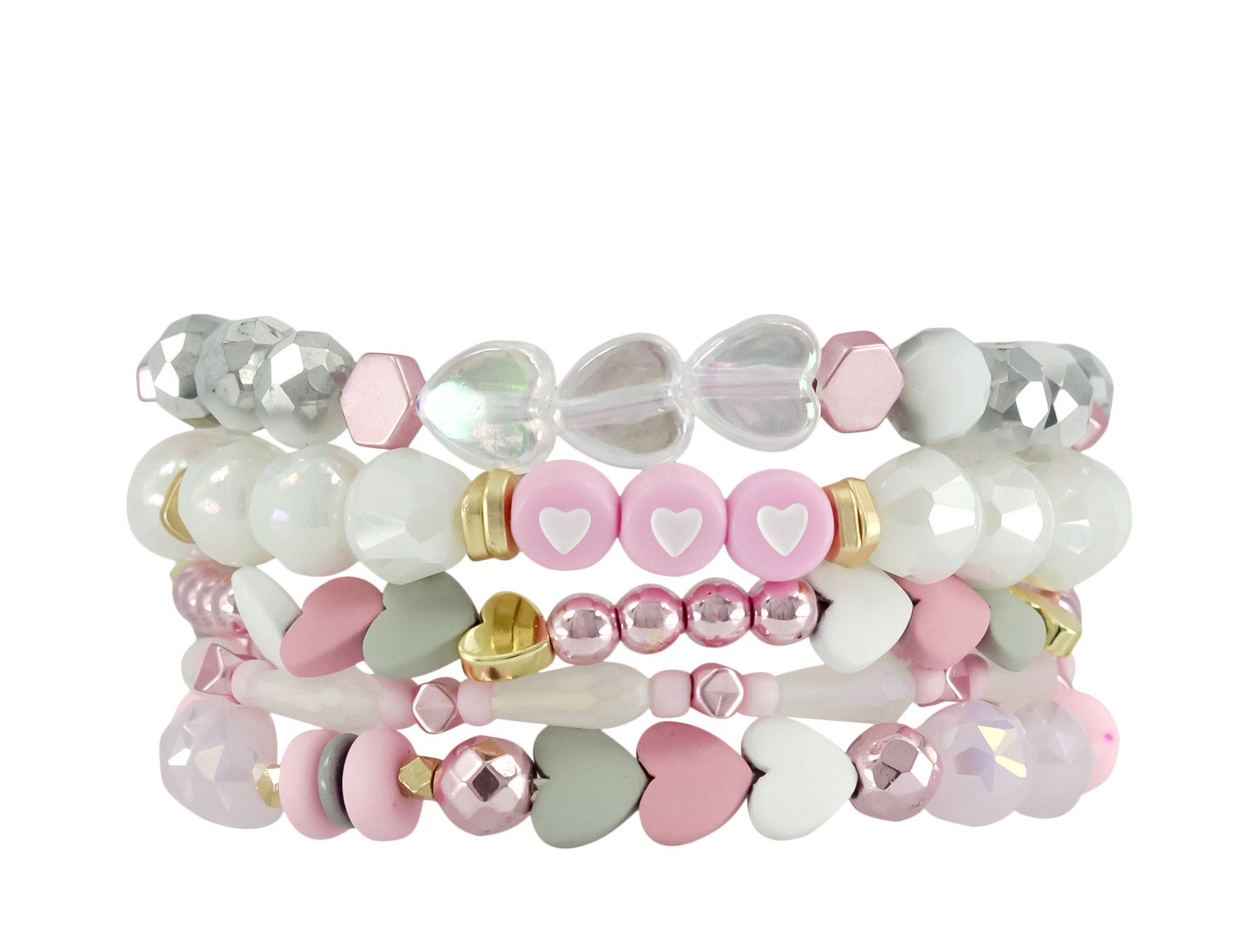 ERIMISH - EXTENDED SWEETHEART 5 BRACELET STACK – Johnnie Dove Boutique